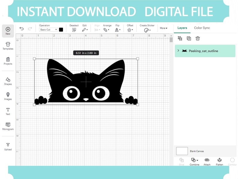 Peeking Black Cat Svg, Peeking Kitty Svg, Png, Cut Files for Cricut and ...