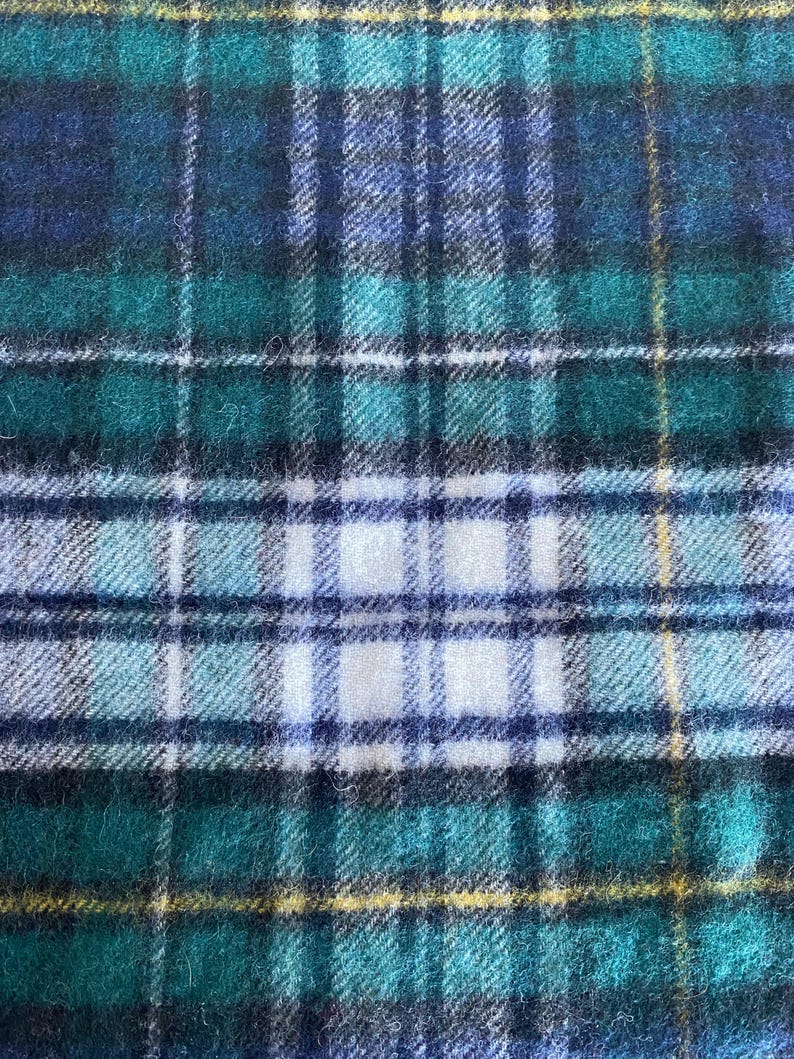 Clans Scotland Lambswool Scarf Green Blue Tartan | Pure Lambswool ...