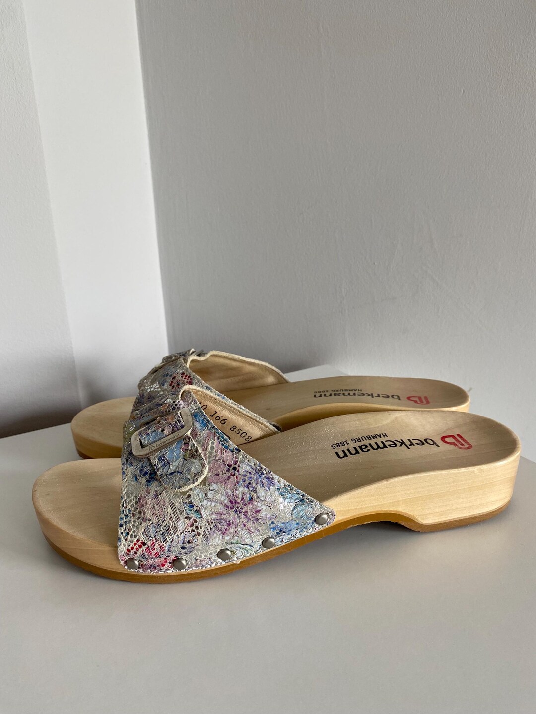 Vintage Berkemann Leather Clogs: Women's Orthopedic Wooden Sole Slip ...