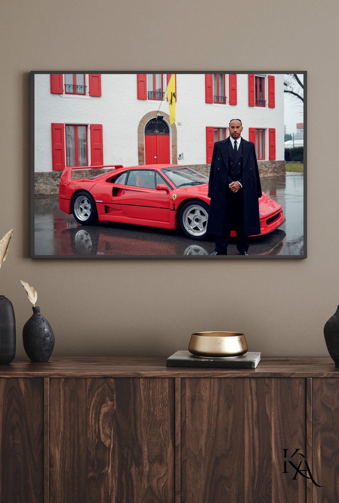Lewis HAMILTON Ferrari, LH44, F40 FORMULA 1 Wall POSTER Mclaren ...