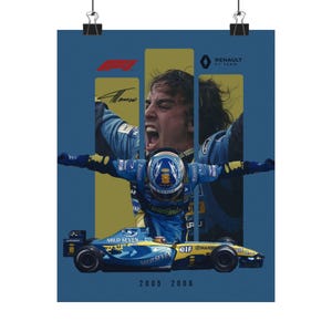 Fernando Alonso F1 Champion Poster - F1 2025 - Renault R25 (2005-2006 ...