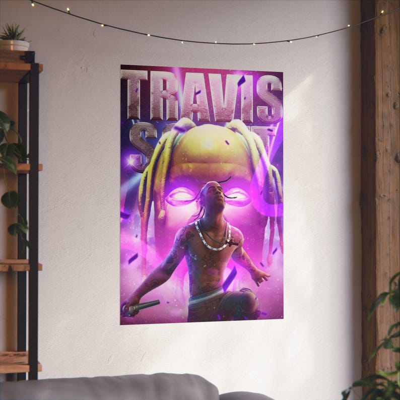 Travis Scott Fort Nite Concert Poster - Epic Gaming Event Art ...