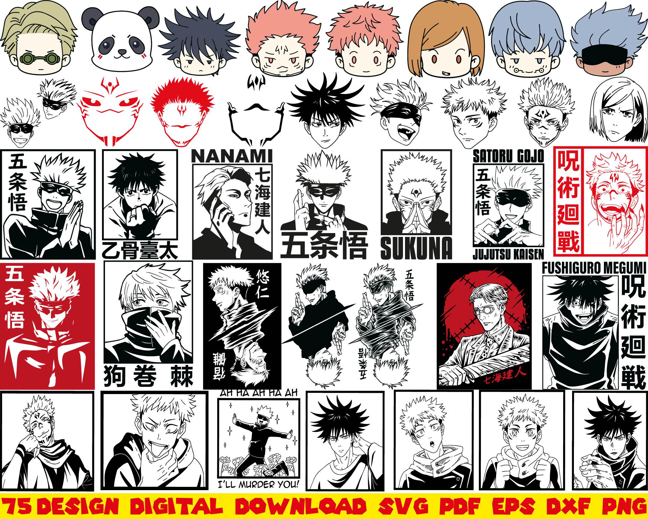 Anime SVG Bundle | Popular Anime and Manga |anime Silhouette SVG | High ...