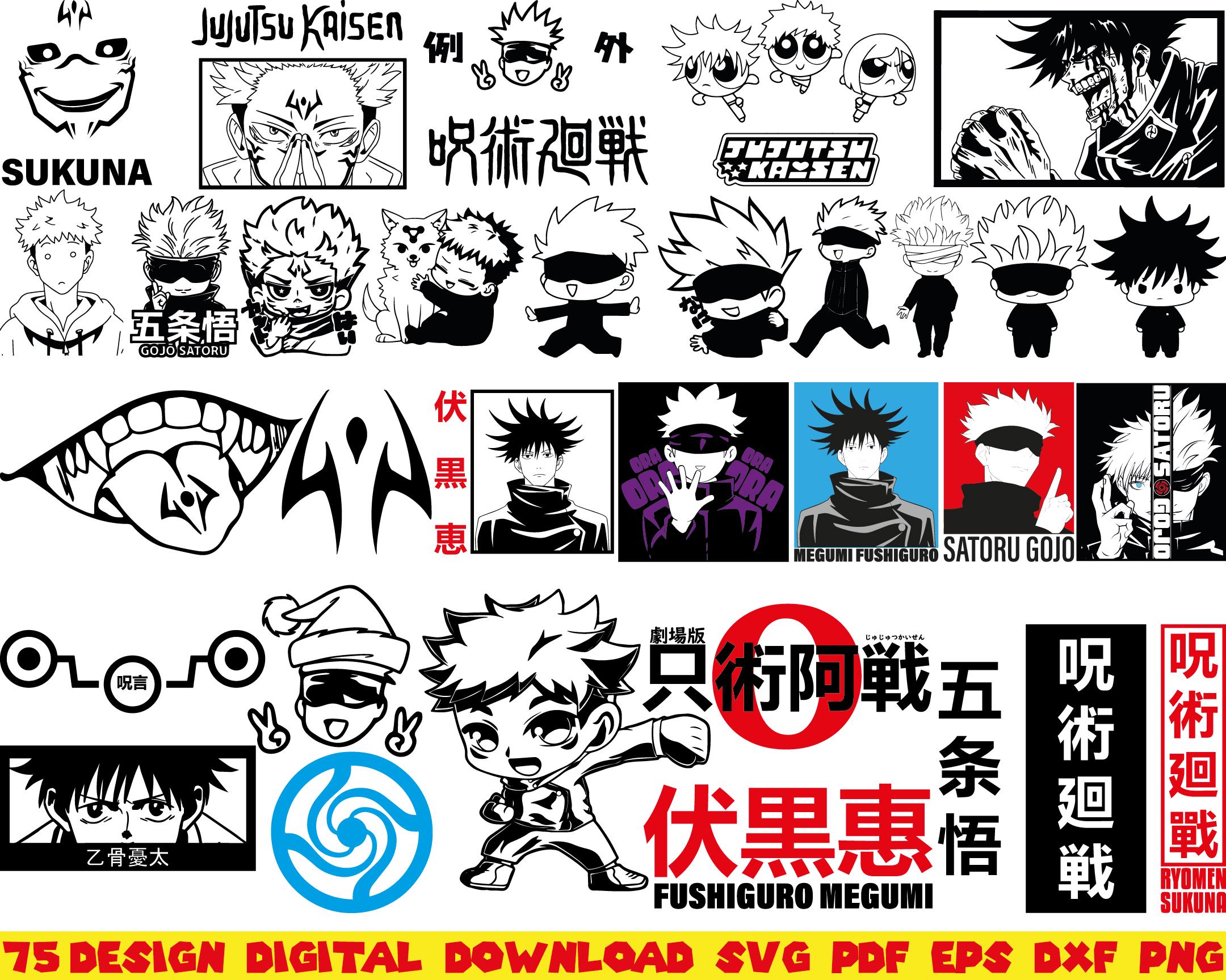 Anime SVG Bundle | Popular Anime and Manga |anime Silhouette SVG | High ...