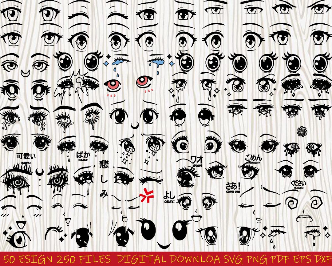 Anime SVG Bundle | Popular Anime and Manga |anime Silhouette SVG | High ...