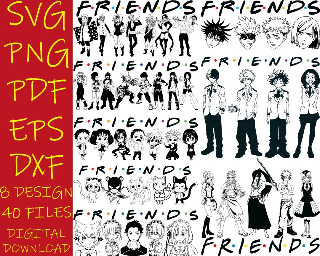 Anime SVG Bundle | Popular Anime and Manga |anime Silhouette SVG | High ...