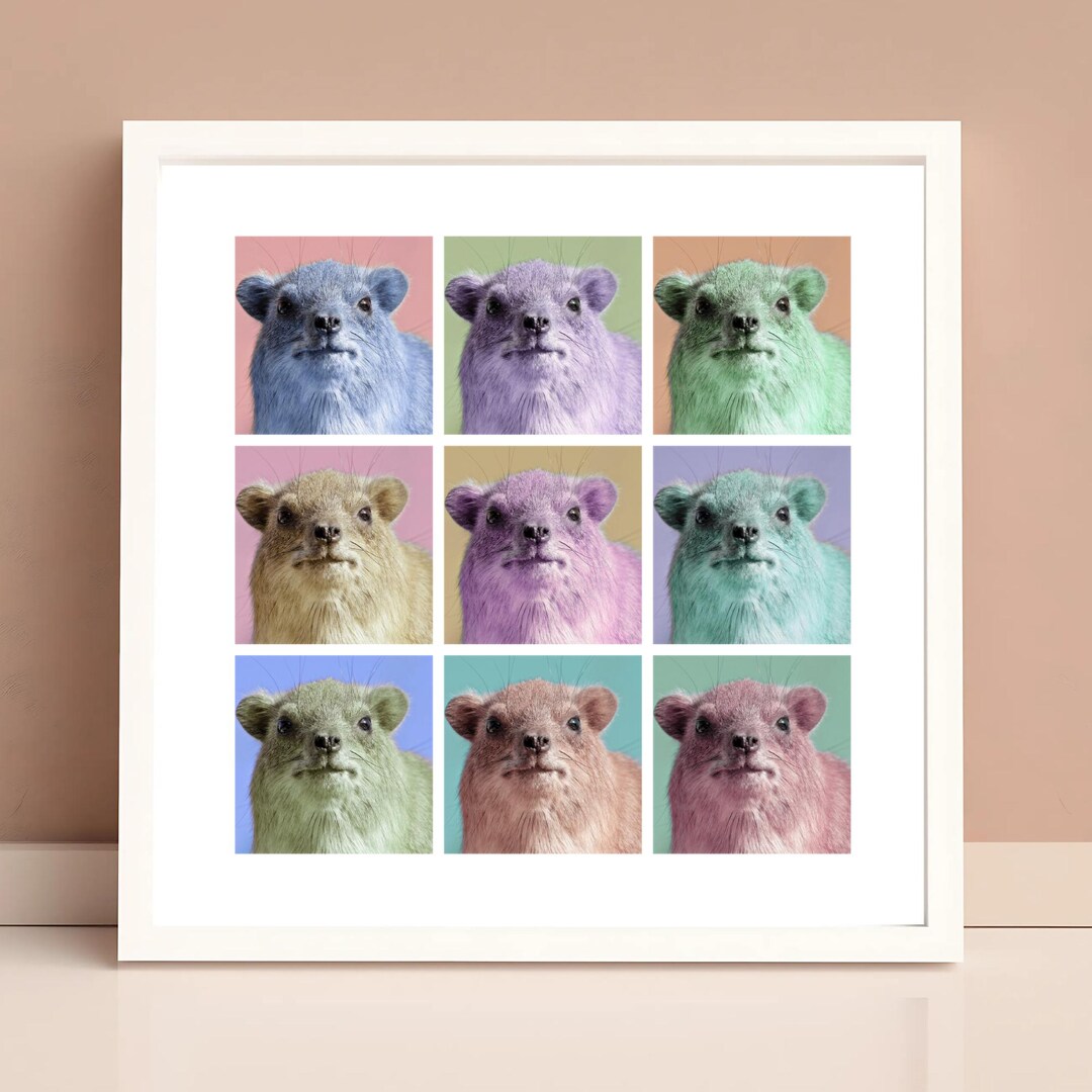 Pastel Wall Art Pop Art Funny Awawa Meme Hyrax Decor Animal Meme ...