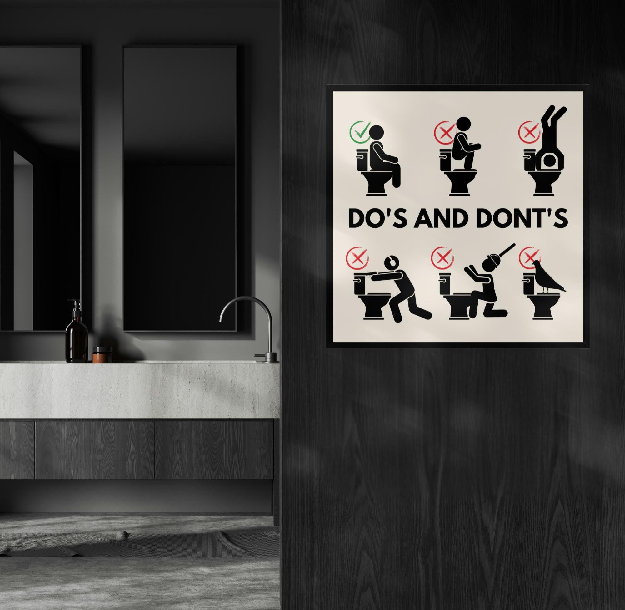 Funny Toilet Sign For Home Funny Bathroom Wall Art Print Restroom Art Funny Toilet Sign For Home Funny Bathroom Wall Art Print Restroom Art