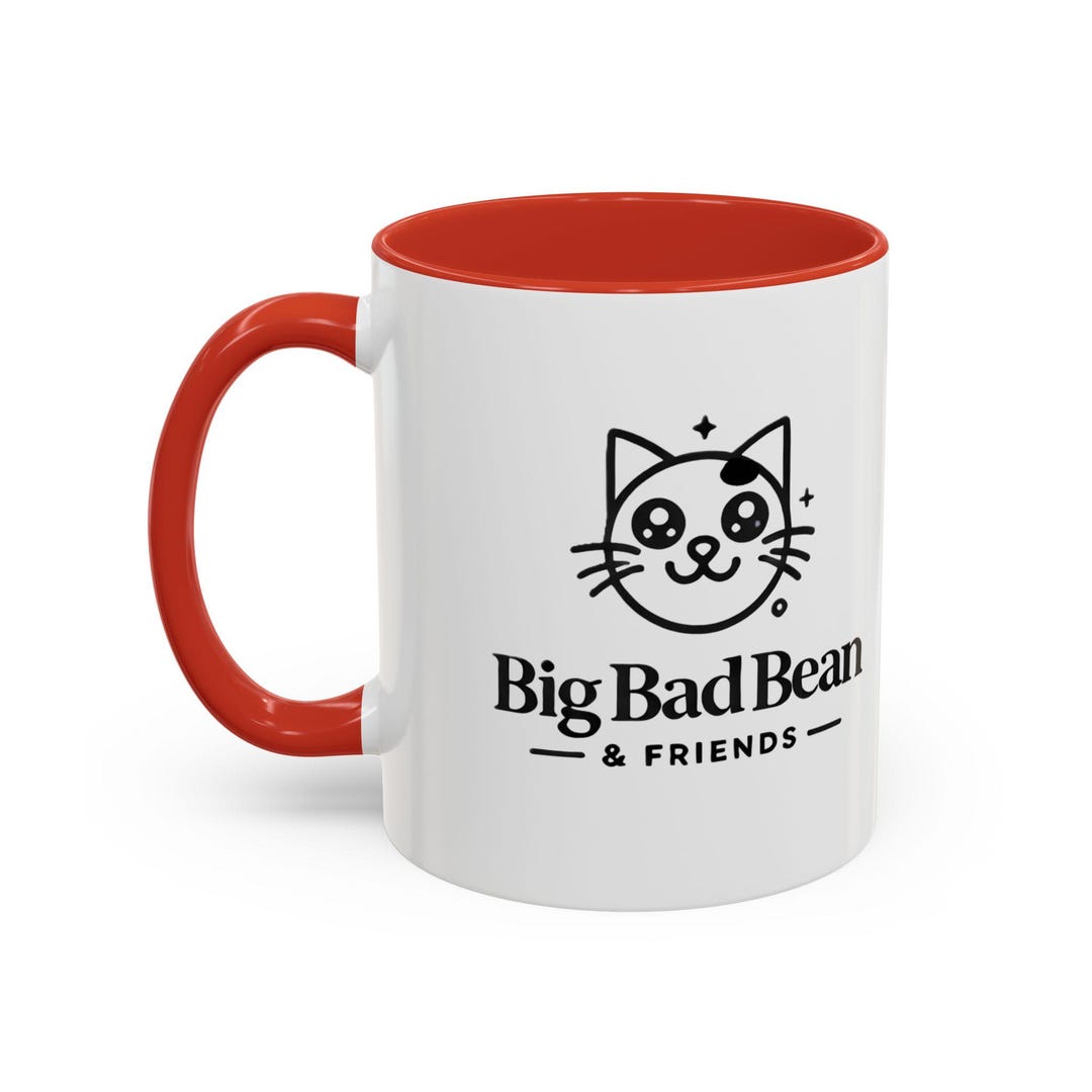 Mug With Big Bad Bean Logo, Accent Mug, 12 Color Options. 11oz, Gift ...