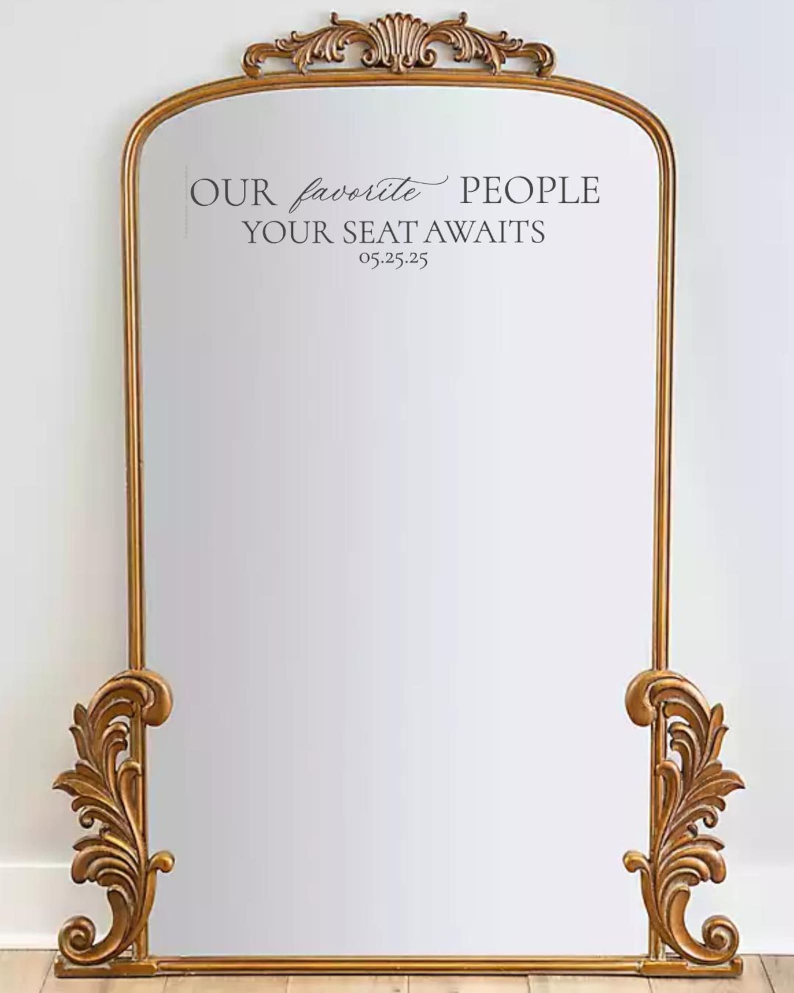 Wedding Mirror Decal, Custom Seating Chart Sticker - Etsy