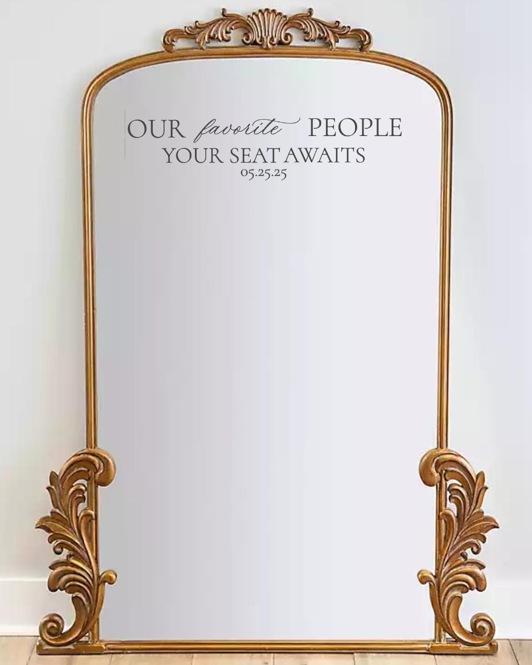 Wedding Mirror Decal, Custom Seating Chart Sticker - Etsy
