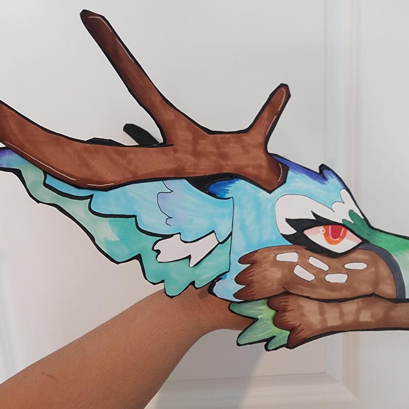 Forkscales Dragon Puppets - Etsy