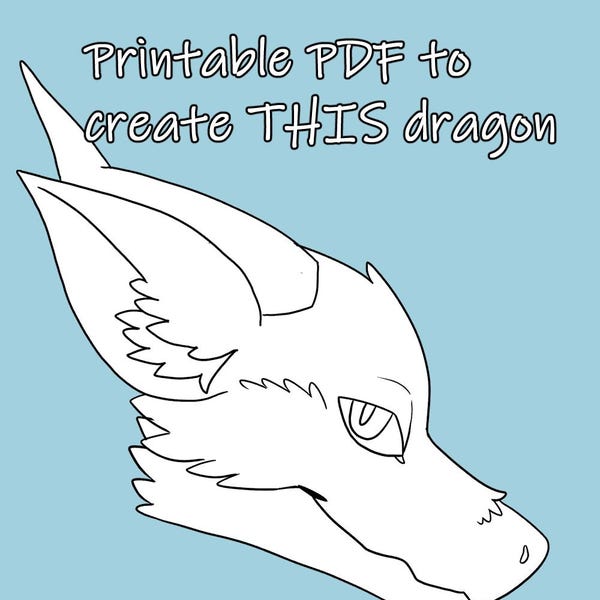 Printable Paper Dragon Puppet Base - Etsy