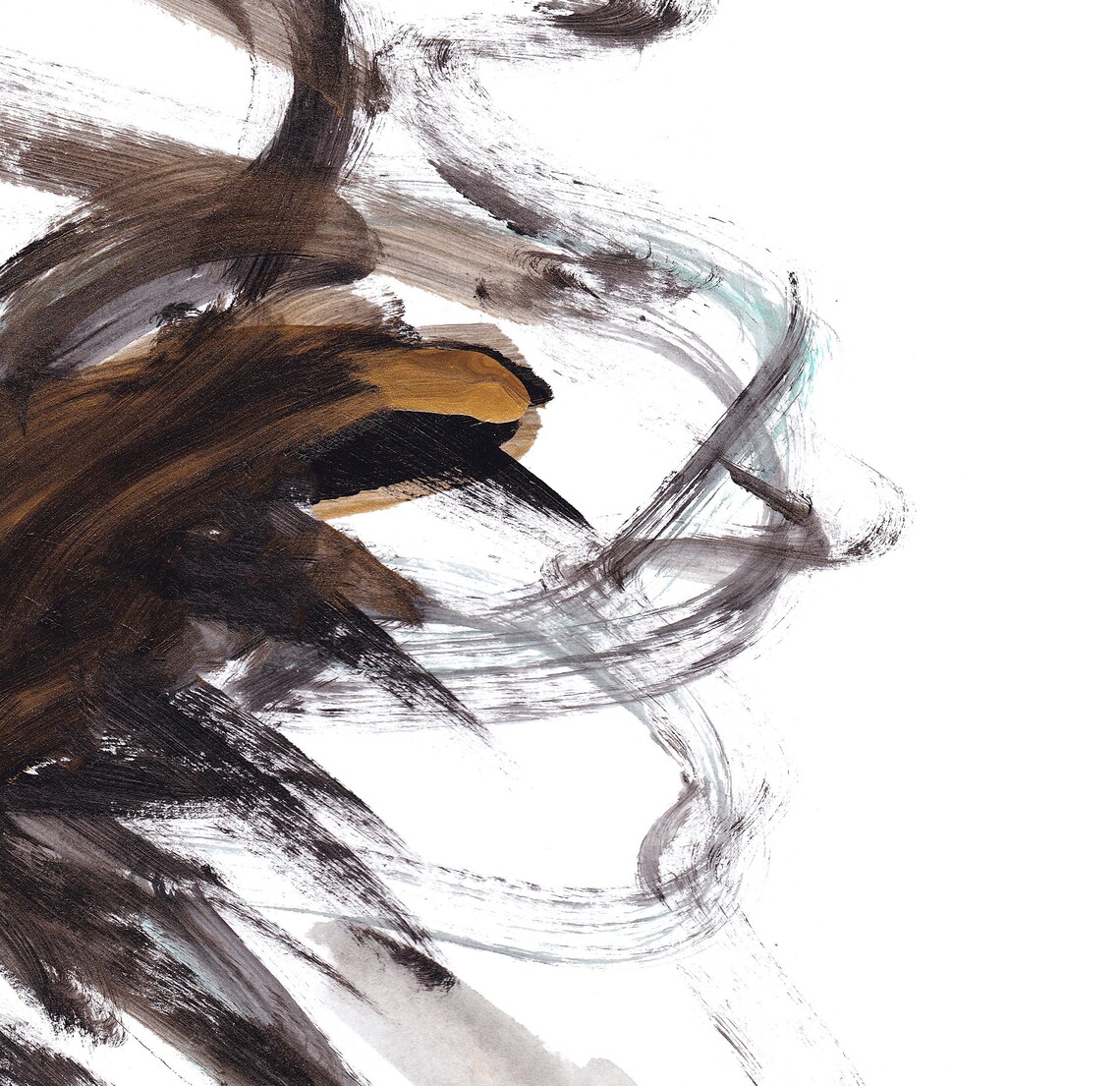 Abstract Birds in Flight Modern Black Abstract Painting | Etsy