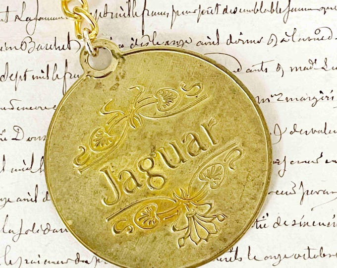 Vintage Jaguar Key Chain, Vintage Brass "jaguar" Car Key Chain, Men's ...