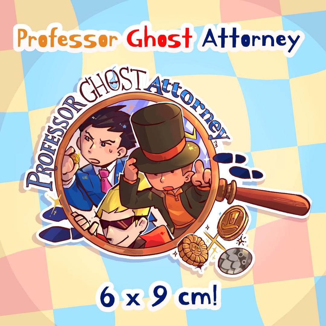 Professor Ghost Attorney Sticker | Professor Layton | Ghost Trick | Ace ...