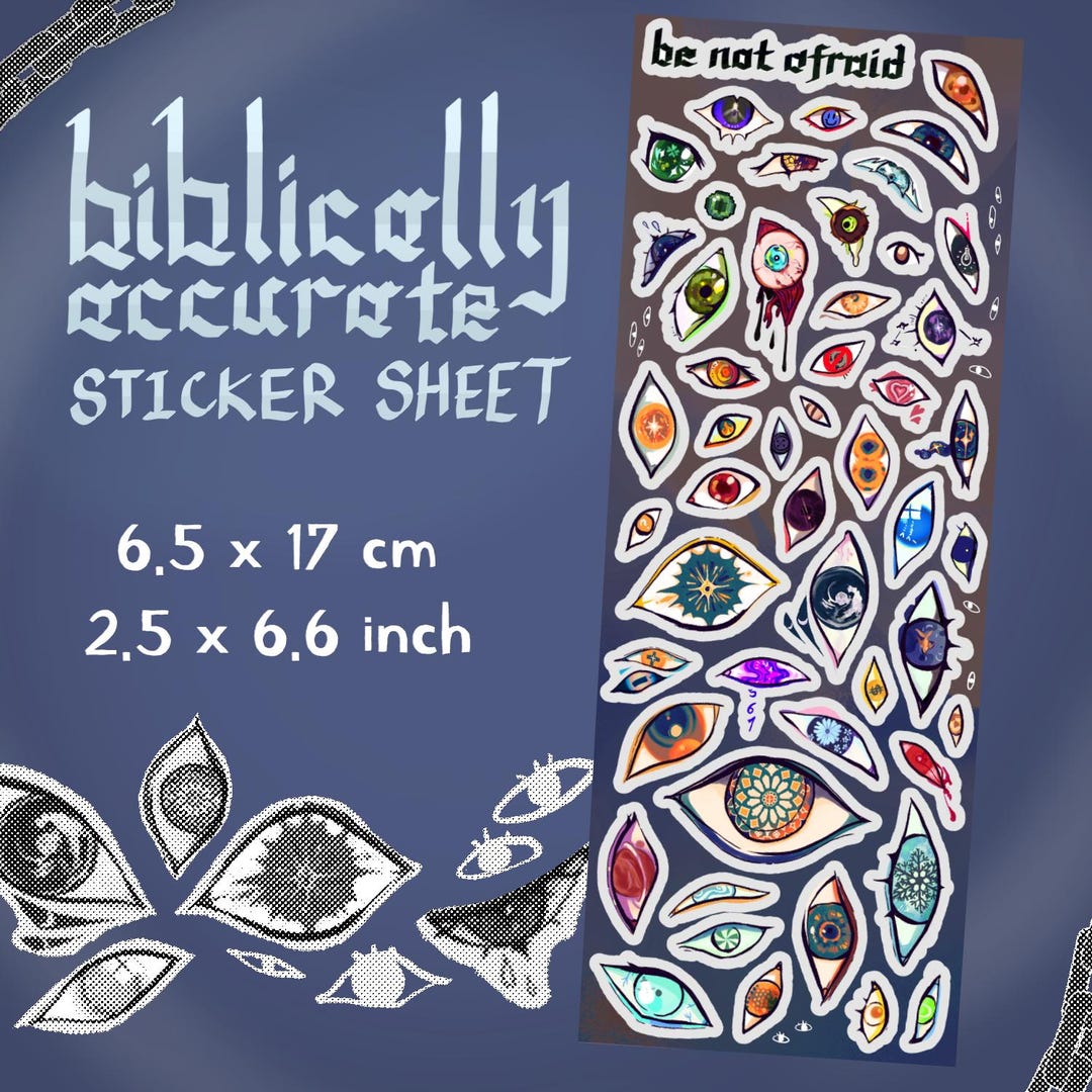 Biblically Accurate Sticker Sheet | Original Art | Many Eyeballs ...