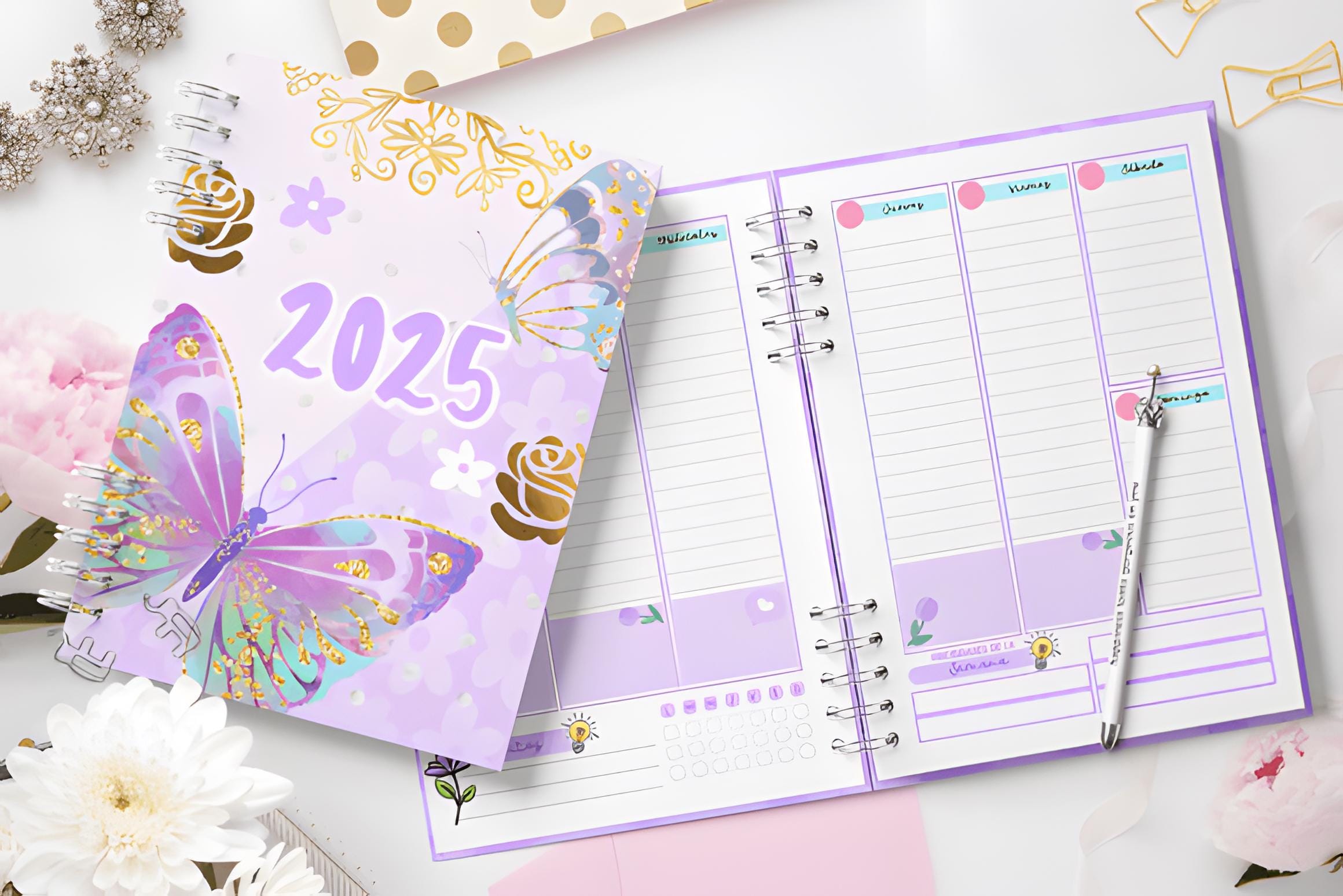 Printable Planner 2025, 2025 Planner Template, Digital Planner Template ...