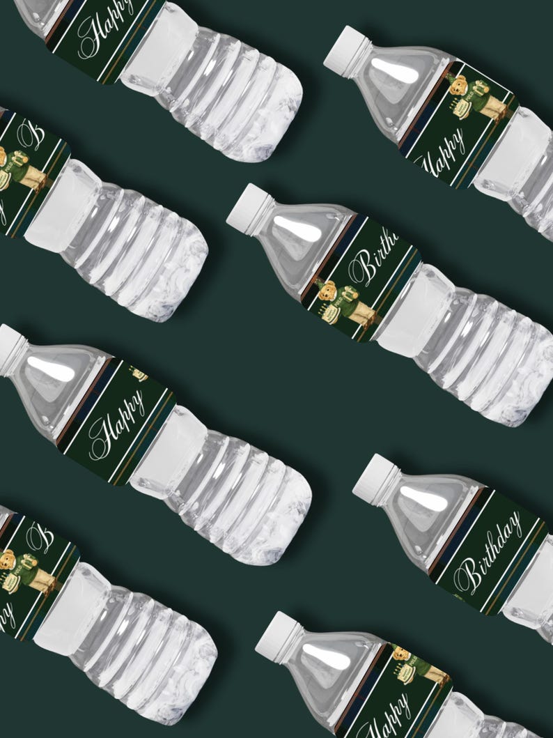 RL Inspired Preppy Bear Invitation, Water Bottle Labels, and Cupcake ...