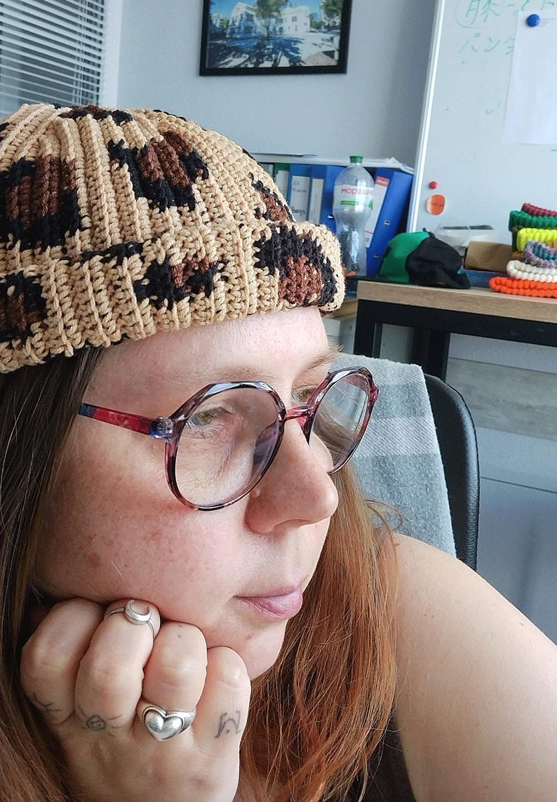 Leopard Print Crochet Beanie Pattern | DIY Animal-inspired Hat - Etsy