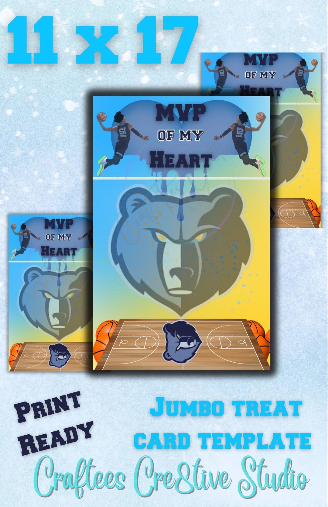 Basketball Themed Jumbo Valentine Card. You Can Change the Colors and ...