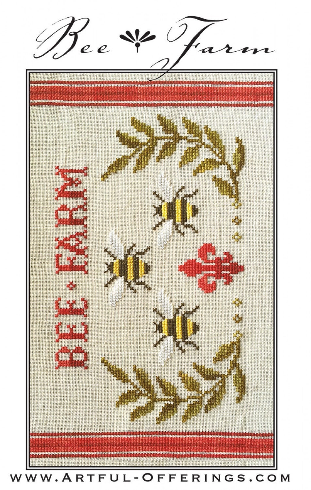 Bee Farm Counted Cross Stitch Chart Artful Offerings Paper - Etsy
