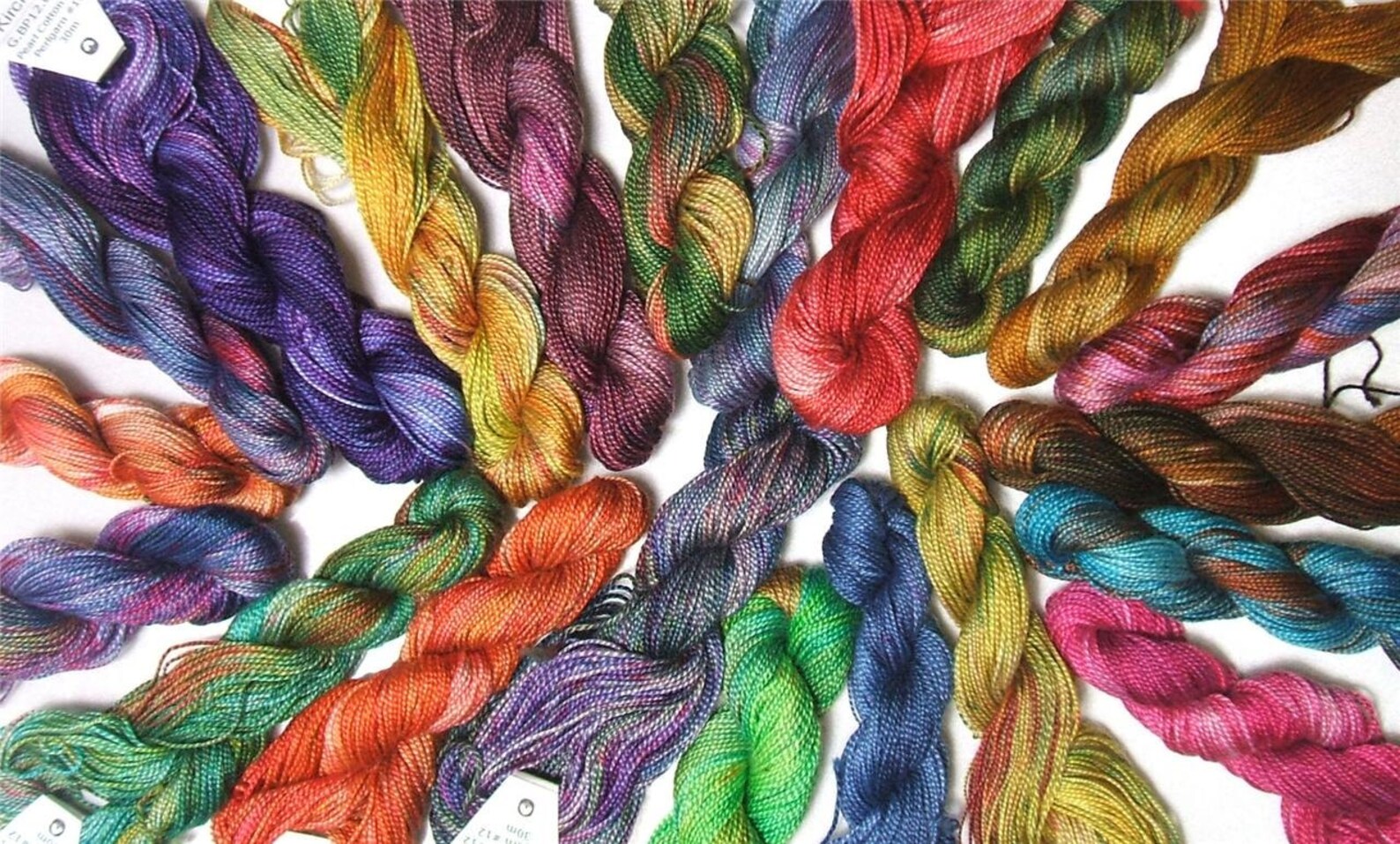 Hand Painted Pearl Cotton 12 Painters Threads Tentakulum - Etsy