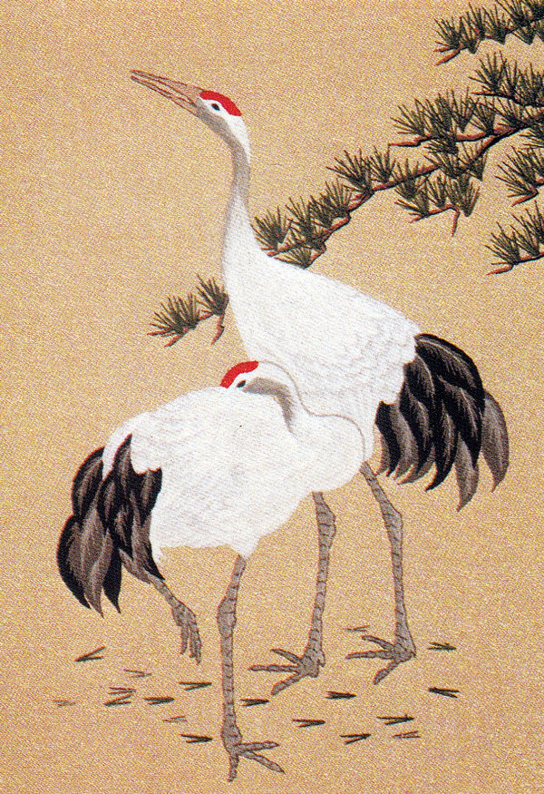 Tokyo Bunka Shishu 253 Two Cranes Japanese Punch Embroidery Kit - Etsy