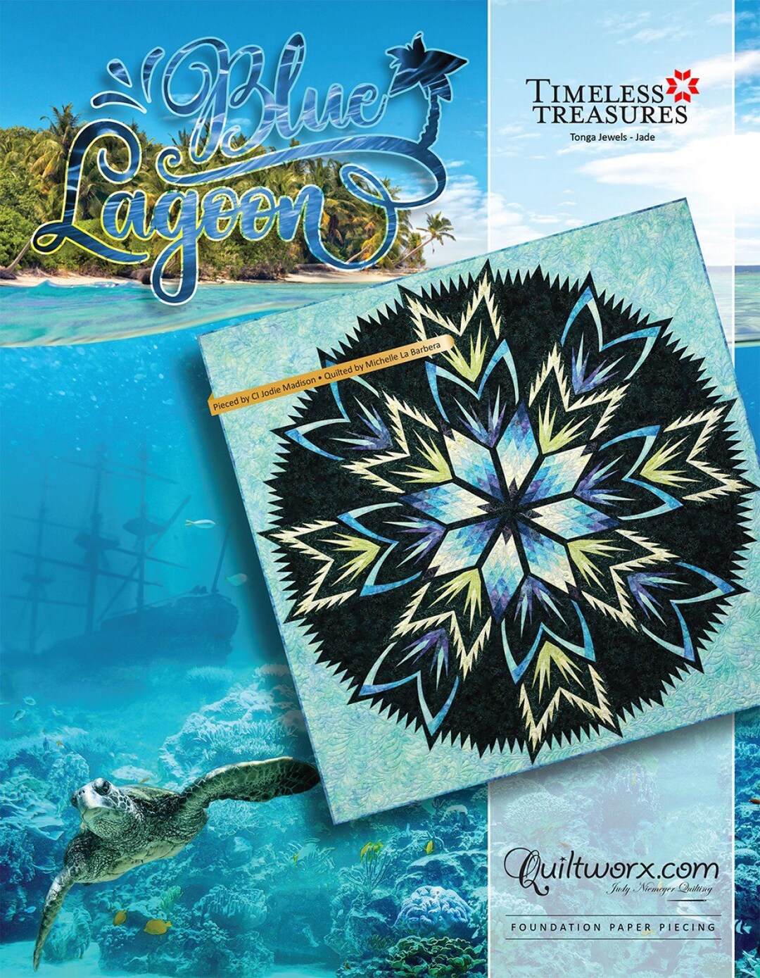 Blue Lagoon Foundation Paper Piece Judy Niemeyer Quilt Pattern - Etsy