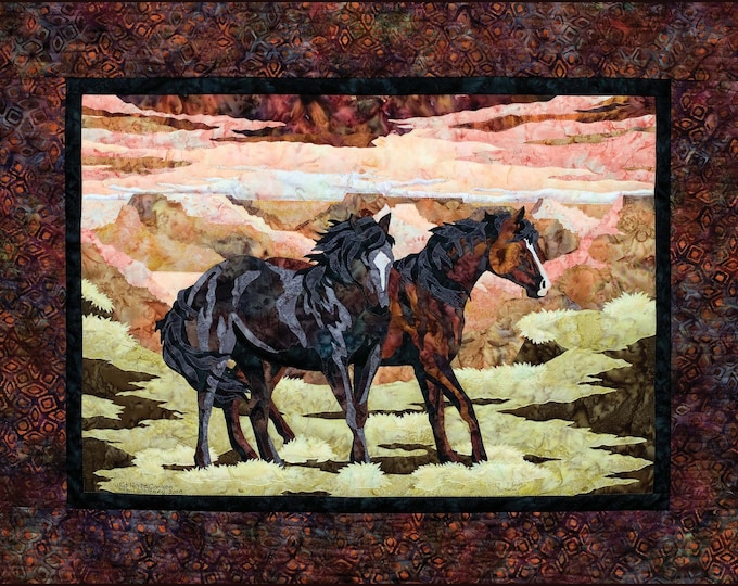 Wild Horse Canyon Toni Whitney Horse Fusible Applique Quilt Pattern - Etsy
