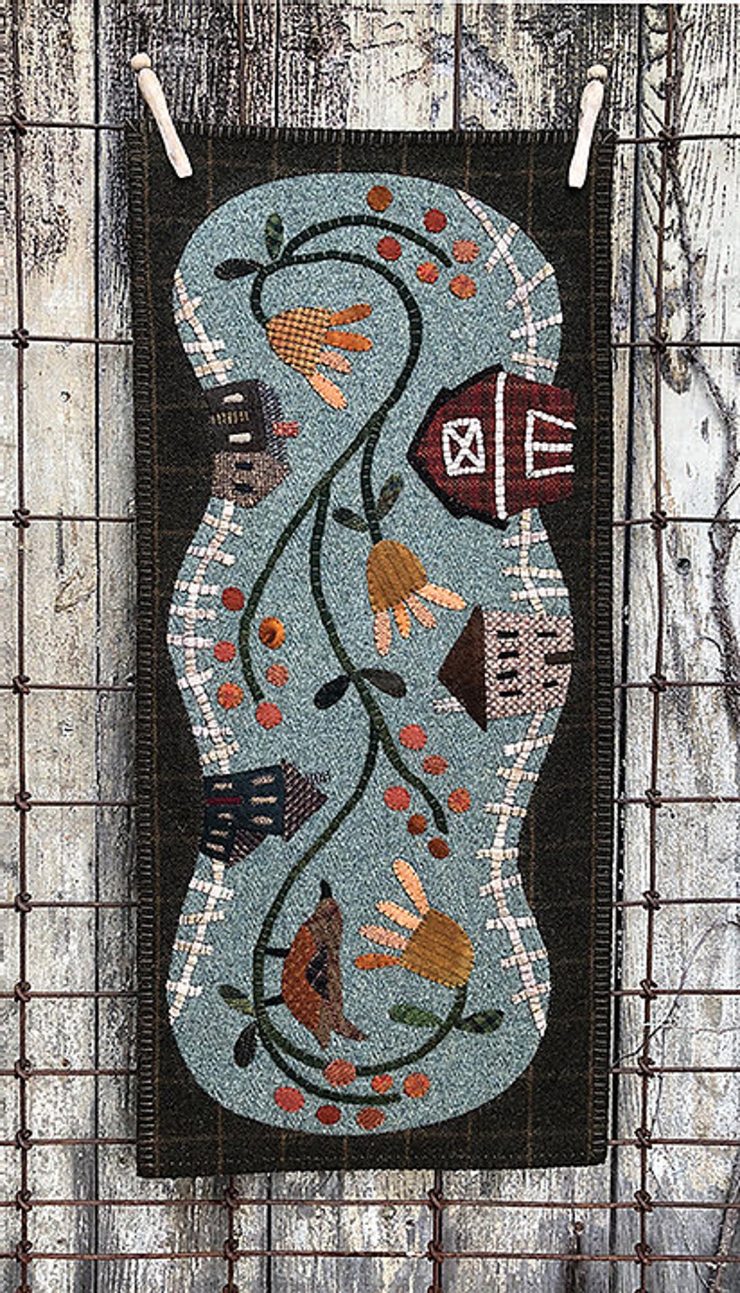 Around the Bend #220 Wool Threads That Bind Applique Pattern Country ...