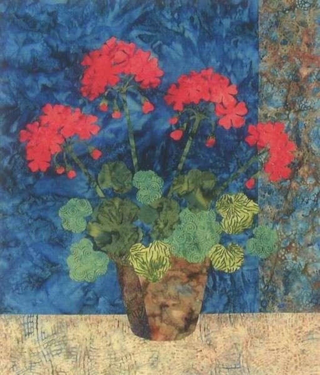 Geraniums Flower Pot Laundry Basket Applique Quilt Pattern - Etsy