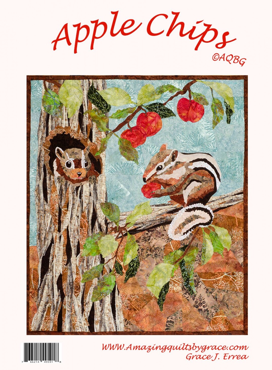Apple Chips Chipmunk Applique Amazing Quilts by Grace Pattern - Etsy