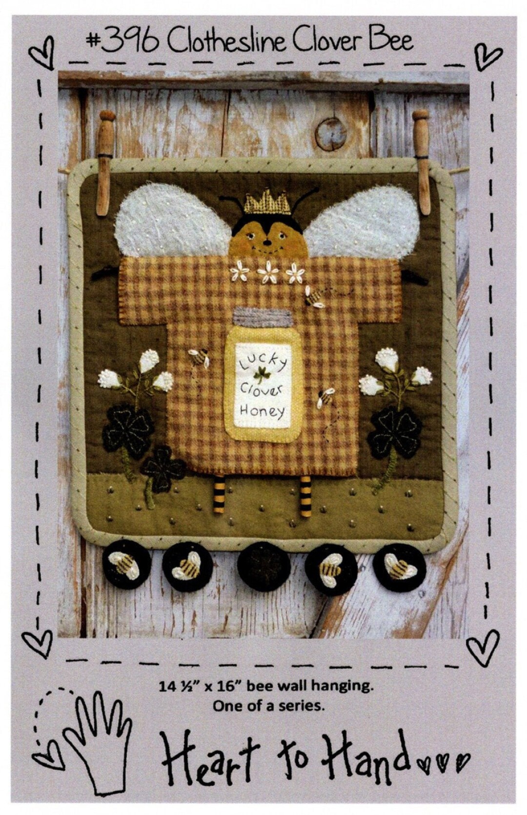 Clothesline Clover Bee 396 Quilt Pattern Heart to Hand - Etsy
