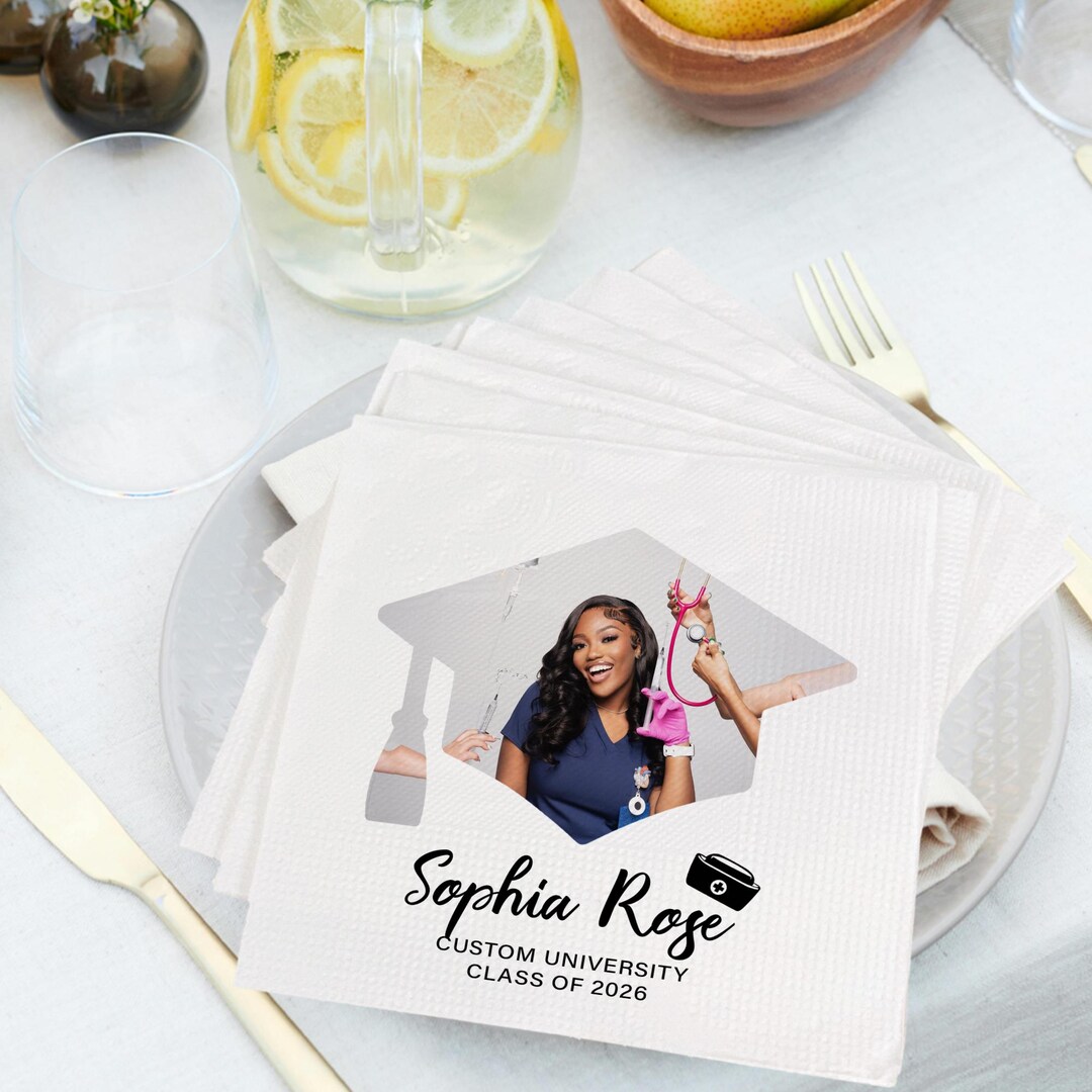 Nurse Graduation Napkins 2026, RN Class of 2026 Party Decorations ...