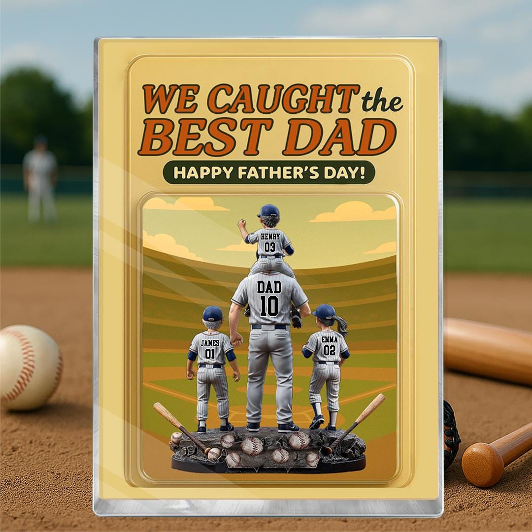 Custom Baseball Dad Acrylic Block Plaque , We Caught the Best Dad ...