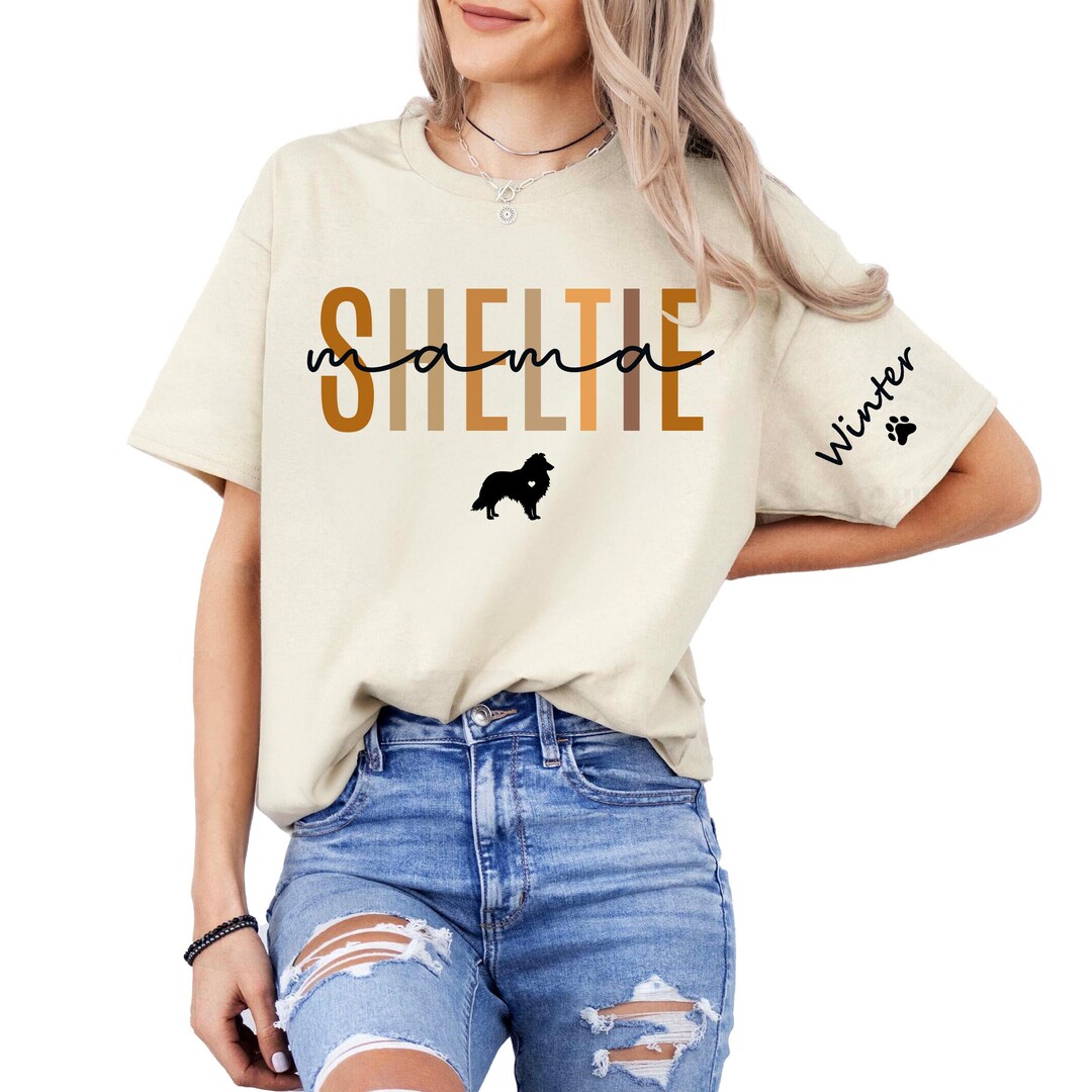 Personalized Sheltie Shirt, Custom Sheltie Mom Shirt Sweatshirt Hoodie ...