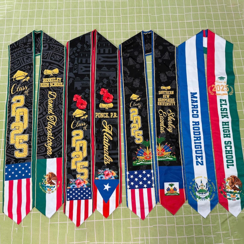 Personalized Mexican Graduation Sash, Mexican Graduation Stole, Class ...