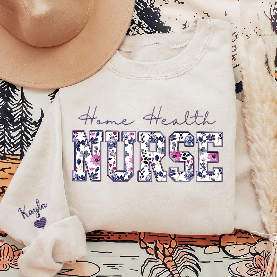 Personalized Home Health Nurse, Home Health Nurse T-shirt, Custom Home ...