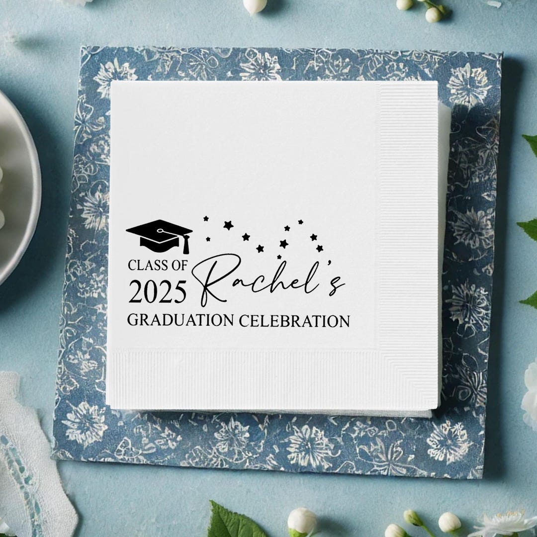 Personalized Graduation Party Disposable Napkins, Grad Party Napkins ...