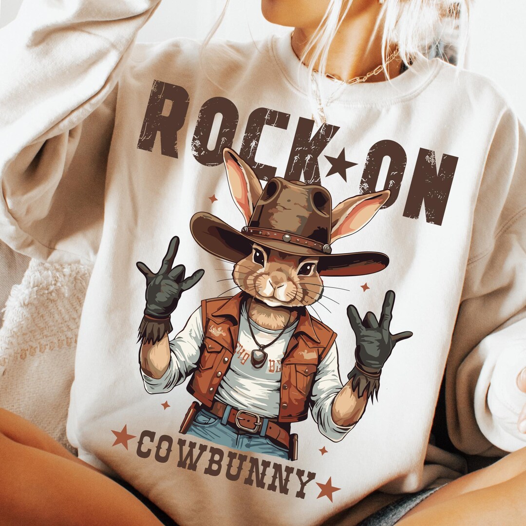 Western Bunny Png, Flirty Easter Cowboy Boots PNG, Western Easter Bunny ...