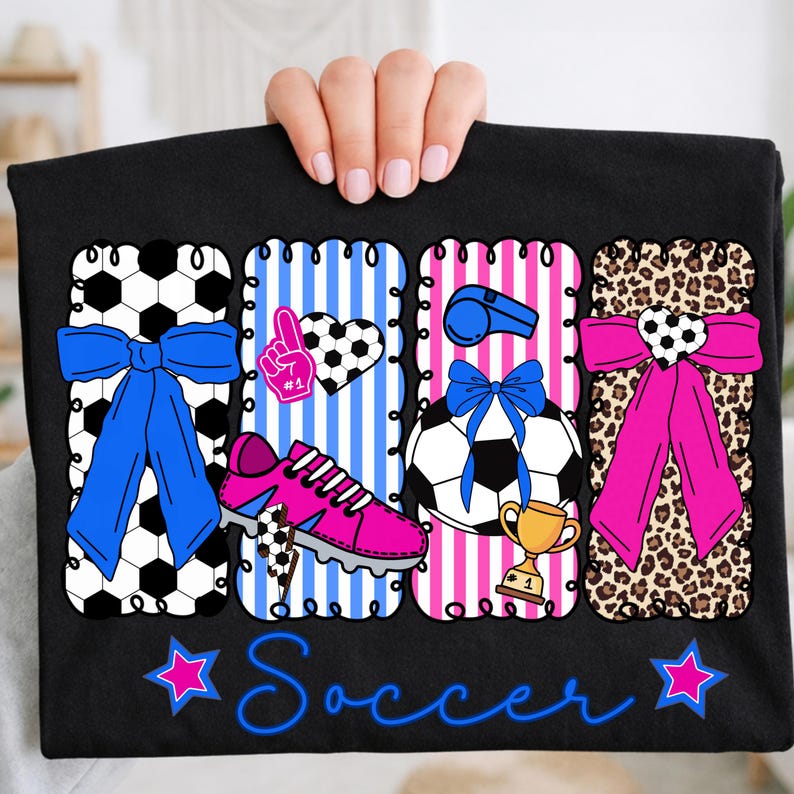 Preppy Soccer Alphabet PNG, Watercolor Sports Mom Clipart (digital ...