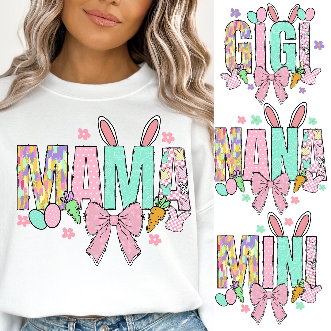 Flirty Easter Mom Bundle, Easter PNG, Easter Mom PNG, Easter Day Design ...