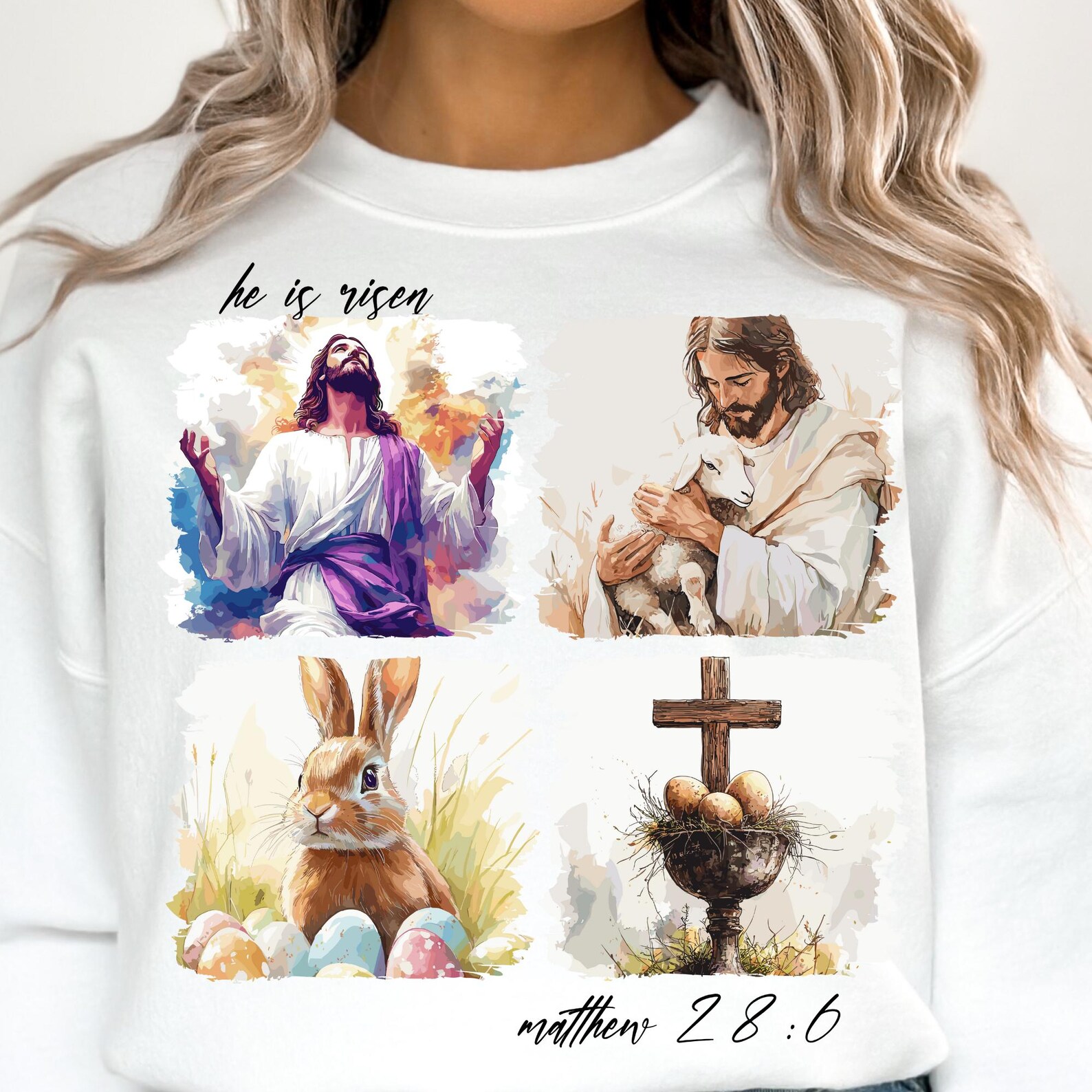 Png Has Risen, Retro Easter Png , Matthew 28: 6, Easter Christian PNG ...