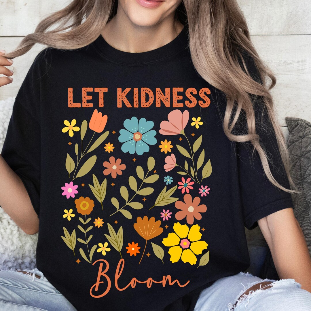 Let Kindness Bloom PNG, Mental Health Png, Bright Floral Png, Bohemian ...