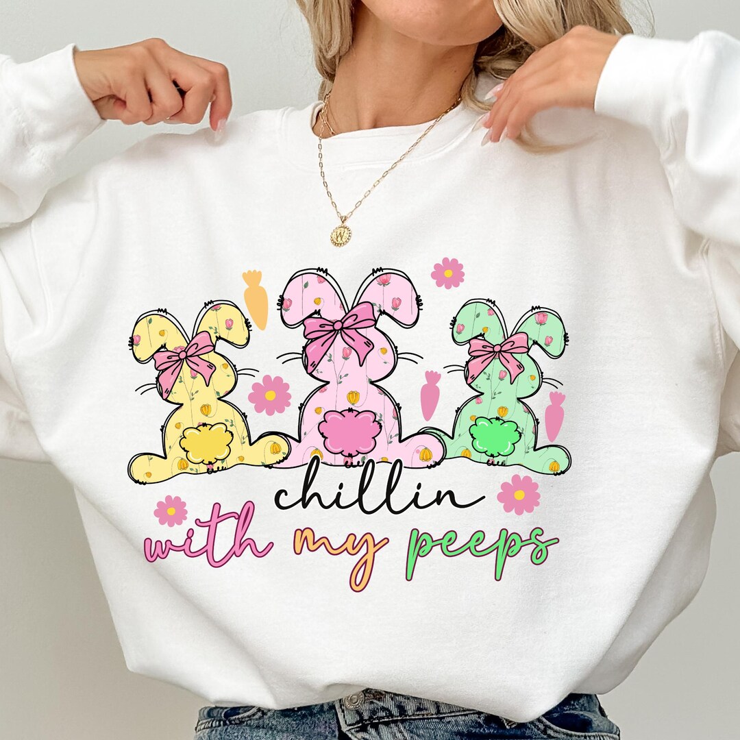 Chilling With My Friends Png, Easter Png, Flirty Easter Bunny Png ...