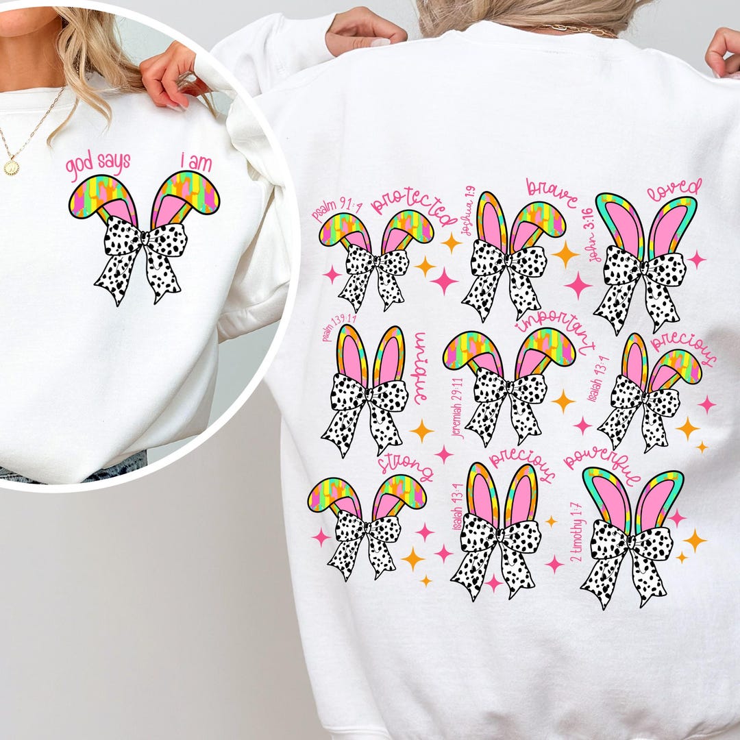 God Says I Am Easter Png, Jesus Easter Png, Flirty Bunny Png, Easter ...