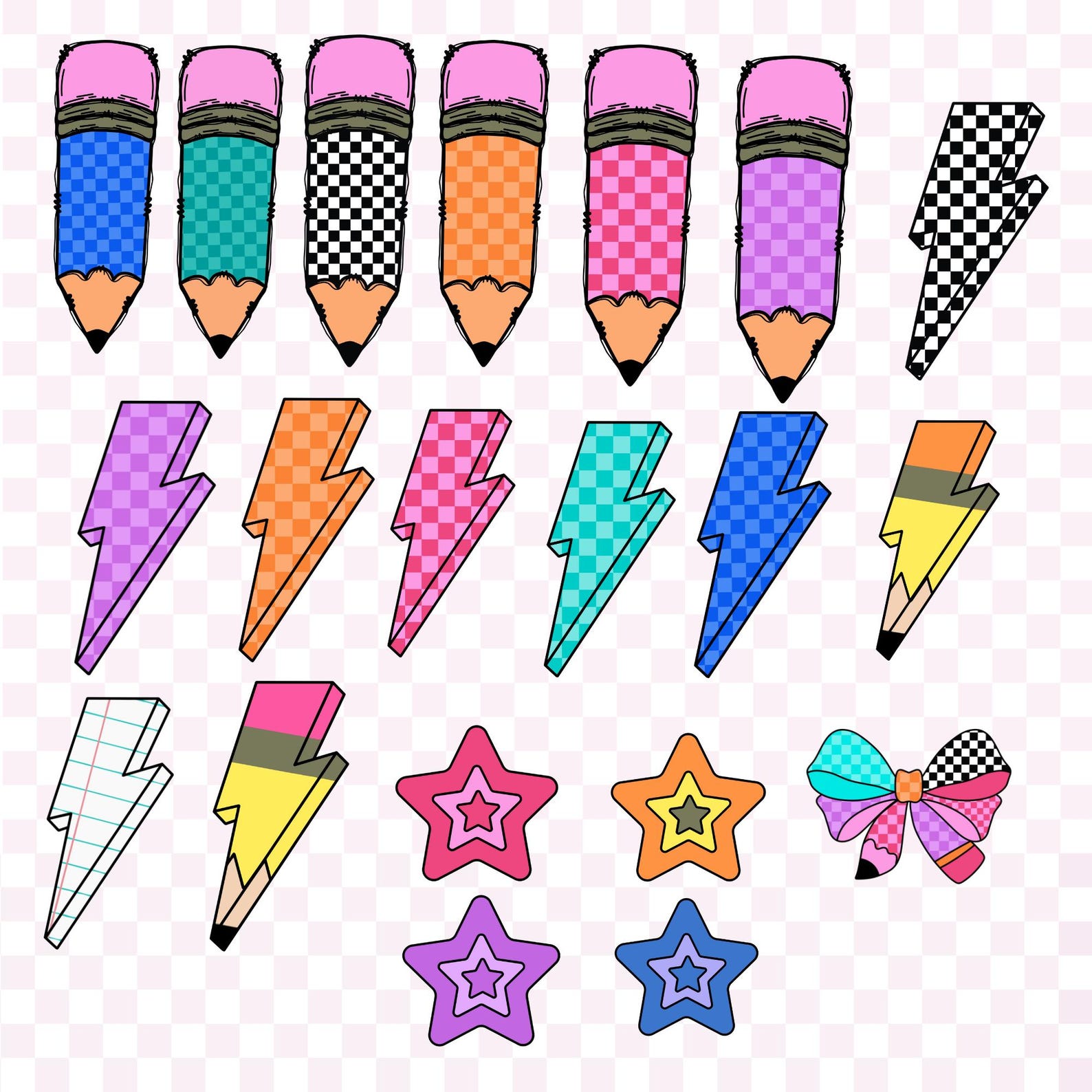 Preppy Doodle Alphabet PNG: Hand-drawn Back-to-school Letters (digital ...