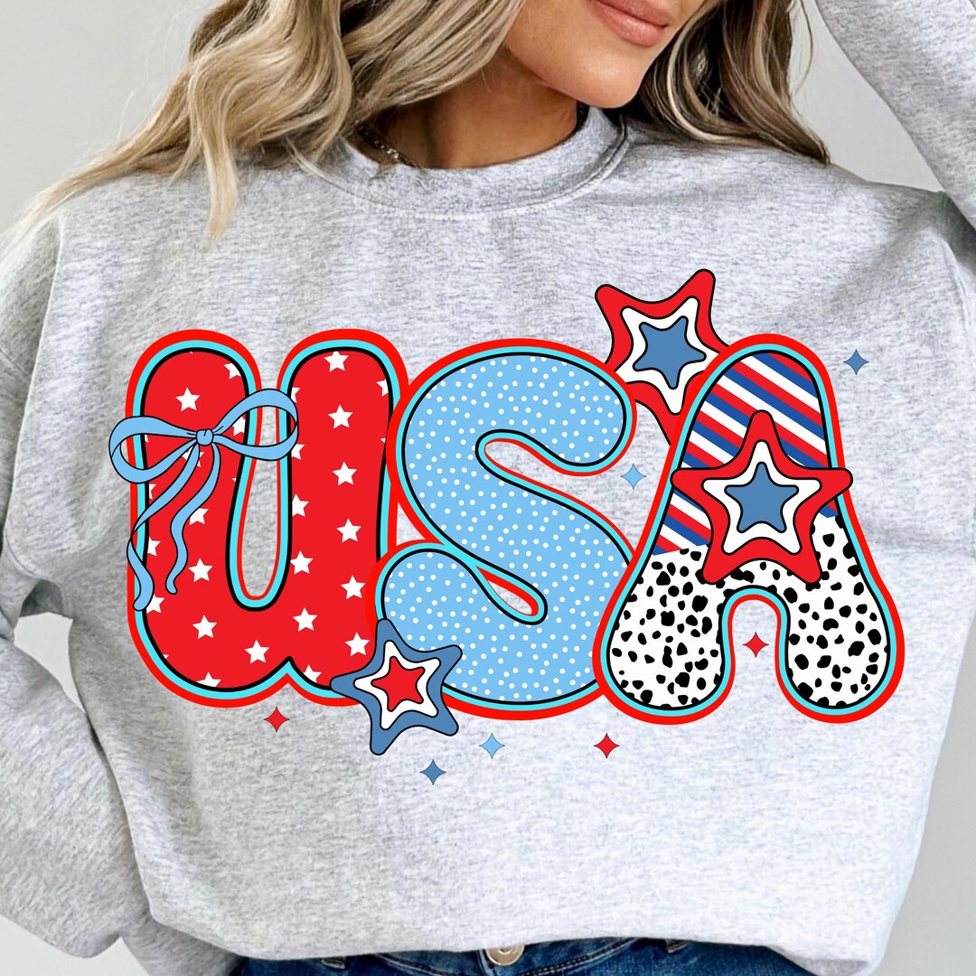 Flirty American Preppy Png, Retro USA, July 4th, American Brush Stroke ...