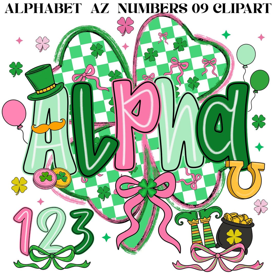 St Patrick's Day Alphabet PNG | Clover Letters, Numbers, Clipart ...